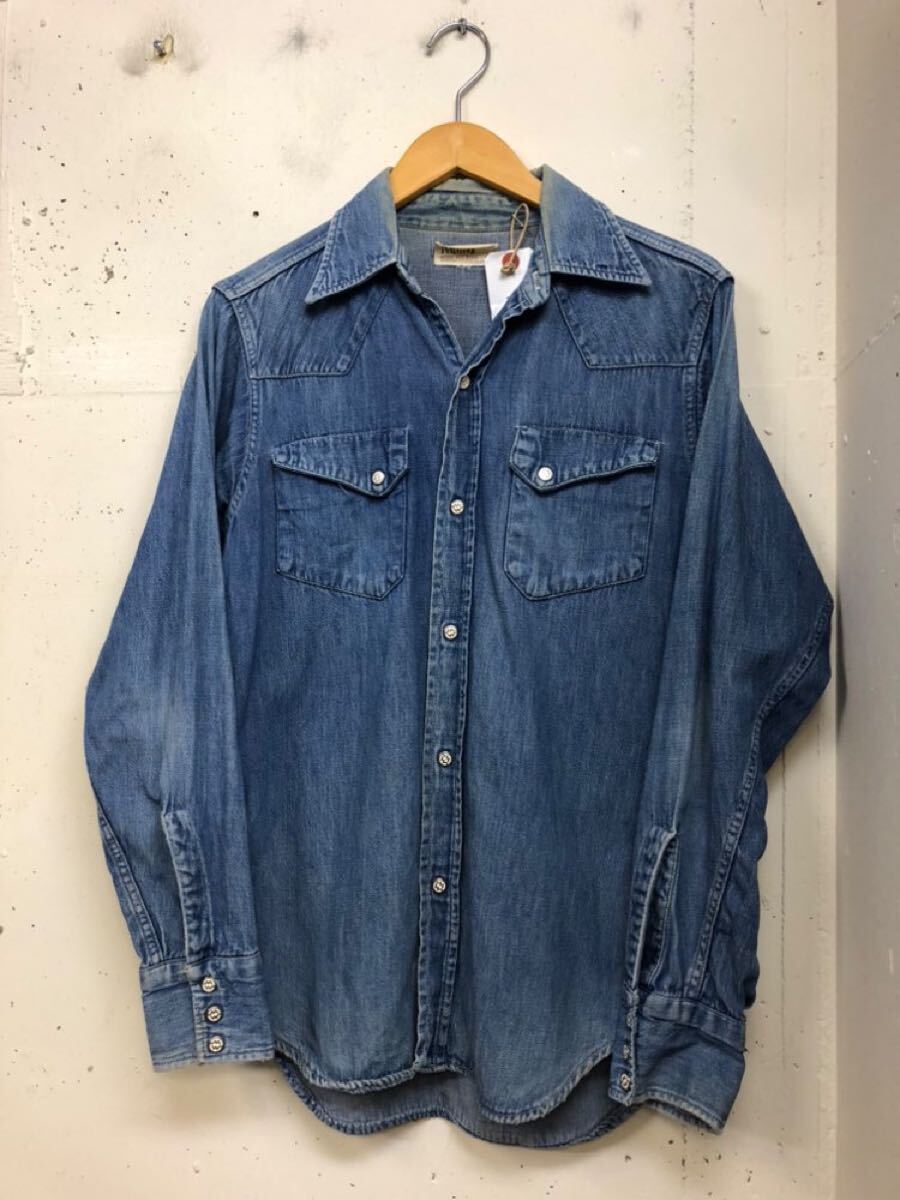 Yahoo!オークション - 60s70s MONTGOMERY WORD 長袖 デニム ウエスタン...