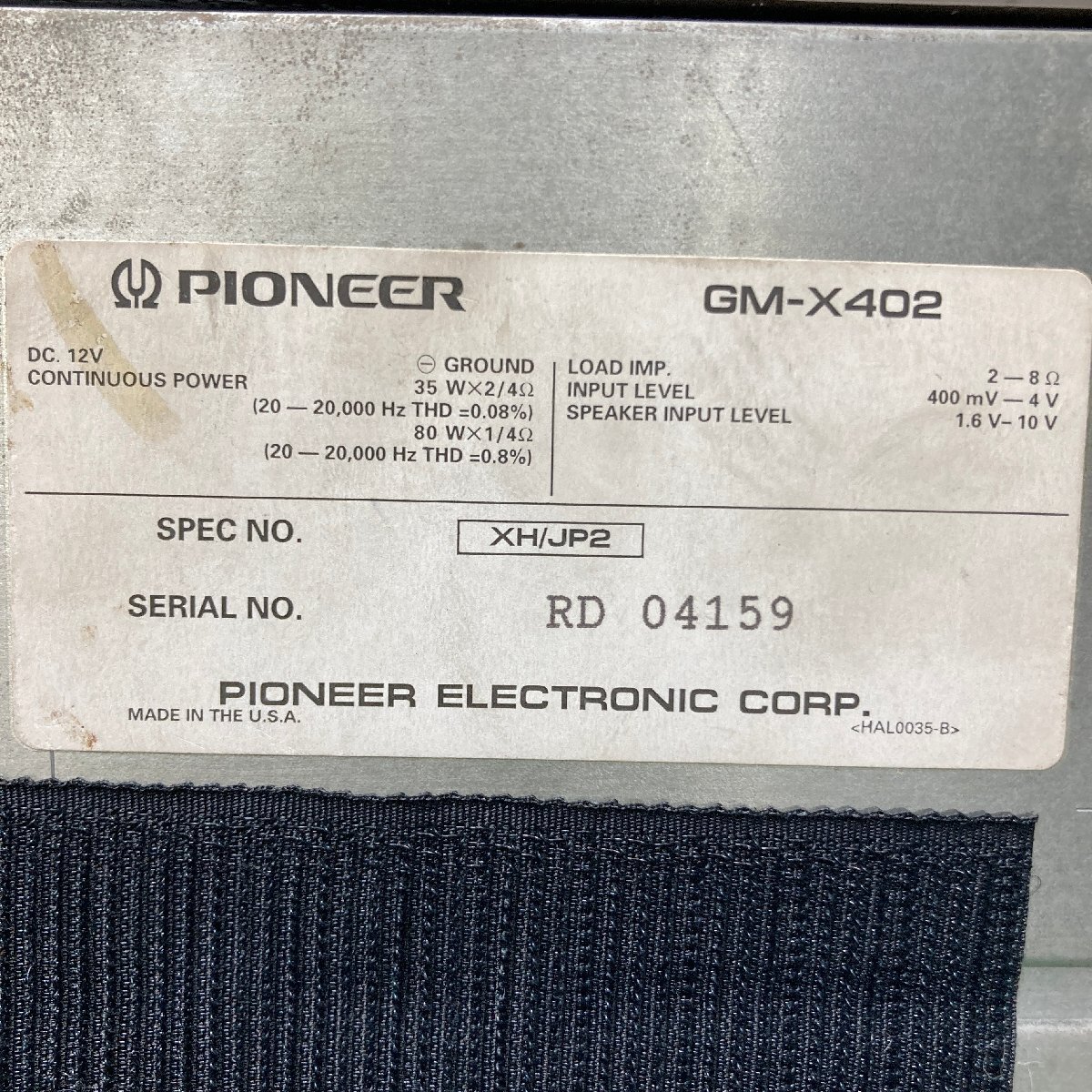 Yahoo!オークション - カロッツェリア パワーアンプ GM-X402 作動確認...