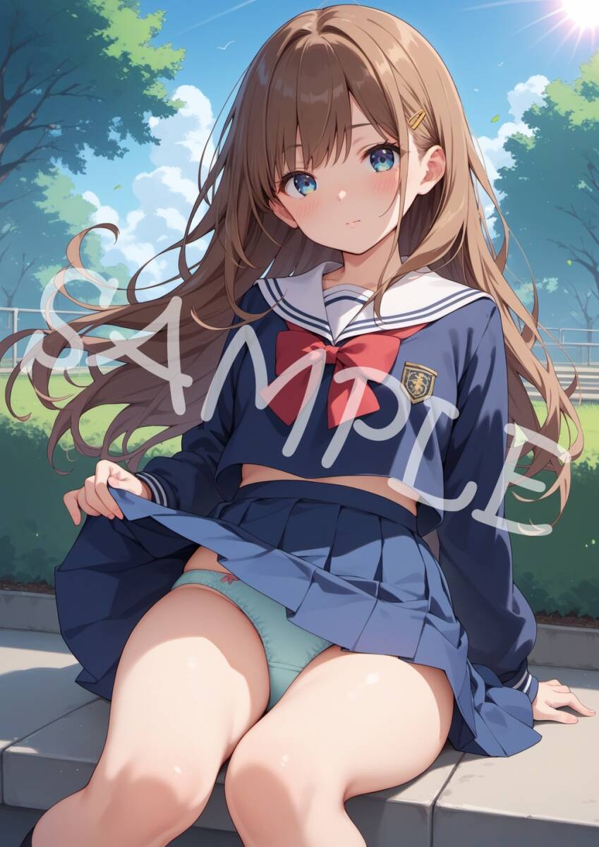 Yahoo!オークション - セーラー 制服 パンチラ パンツ 美少女 下着 イ...