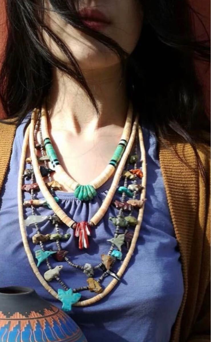 Yahoo!オークション - G243 Harpo zuni 天然石 小動物 鳥ネックレス 3...