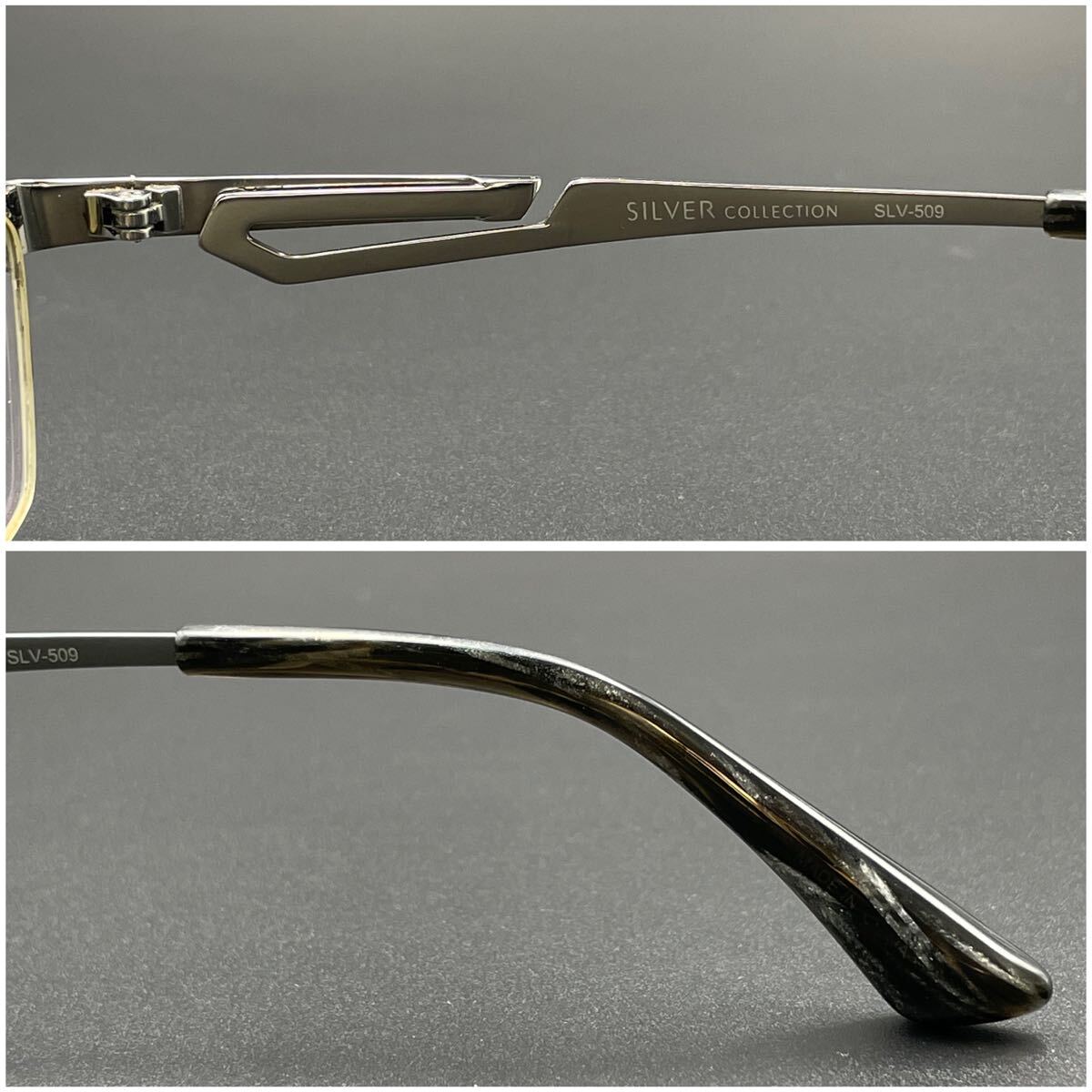 SILVER COLLECTION SLV-509 シルバーコレクション ハーフリム スクエア型 ライトグレー 眼鏡 良品｜Yahoo!フリマ（旧PayPayフリマ）