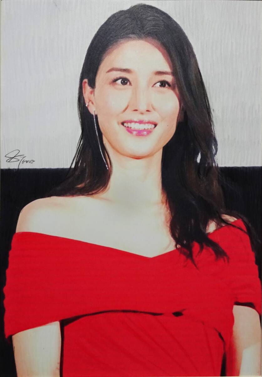 Yahoo!オークション - 『作品4192』S.Tomo氏直筆色鉛筆画 超美品 美人...