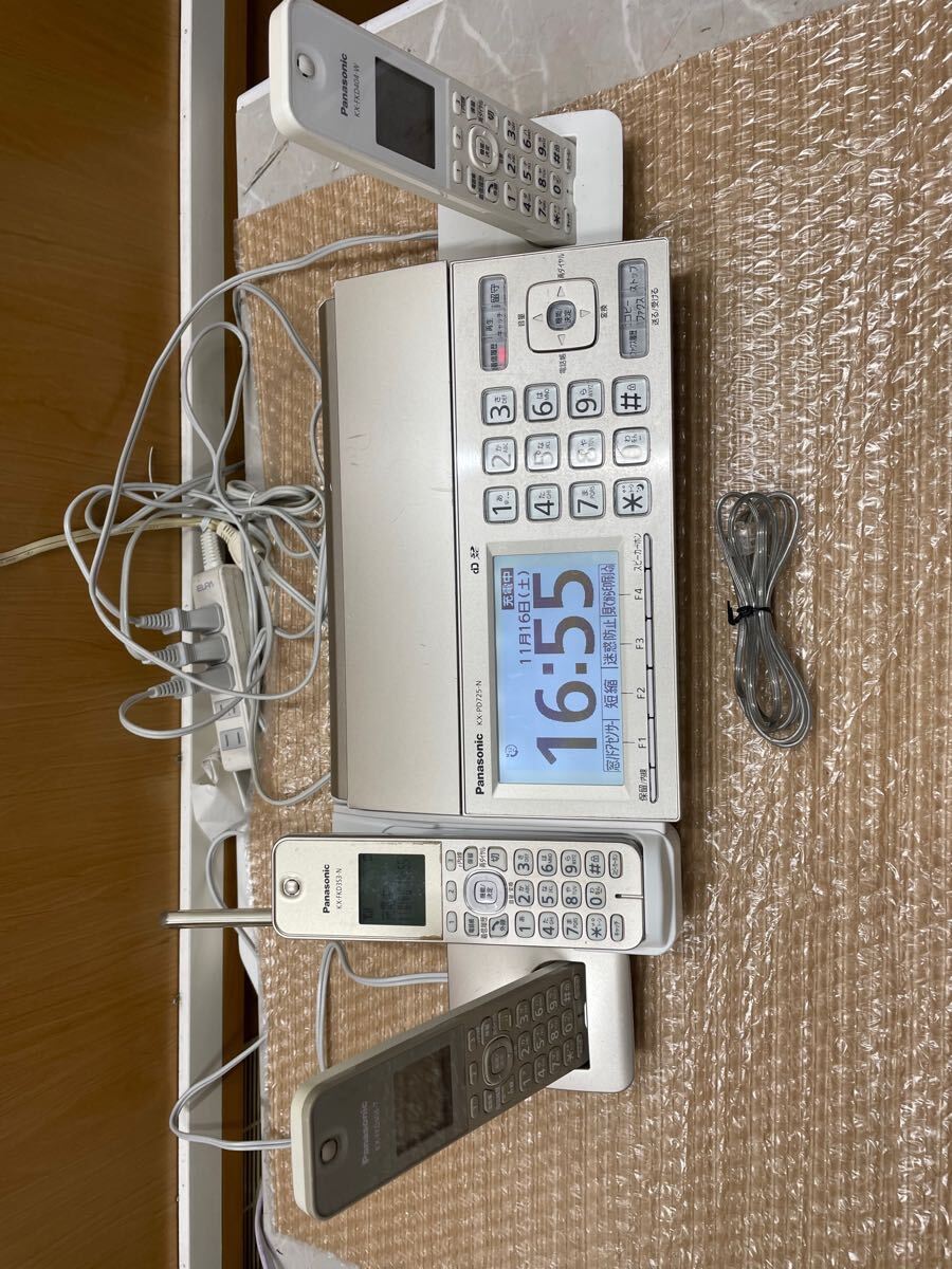 Yahoo!オークション - (02)中古) Panasonic ファクス KX-PD725子機2台...