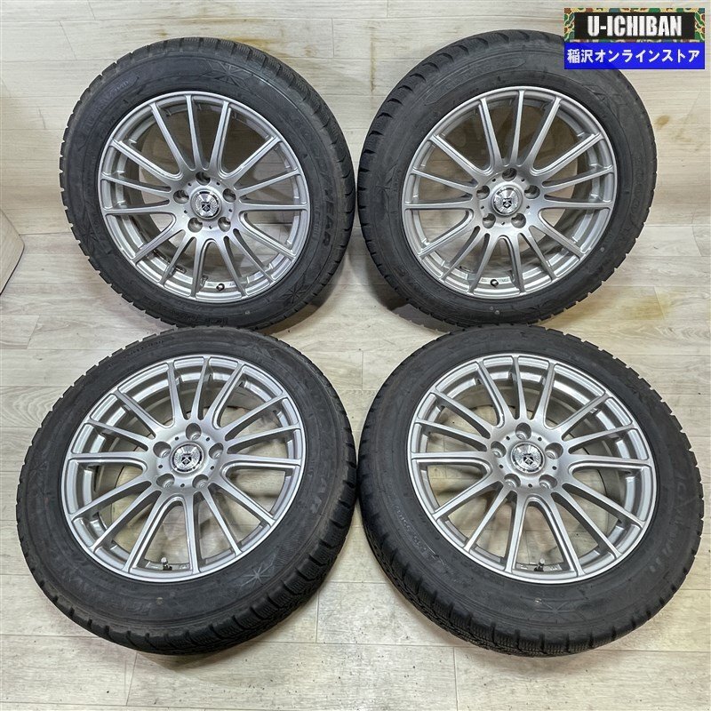 クラウン マークX ヤリスクロス 等 G-MACH 7-17+38 5H114.3 グッドイヤー アイスナビ6 215/55R17 17インチ スタッドレス 4本セット 009k(スタッドレス ...