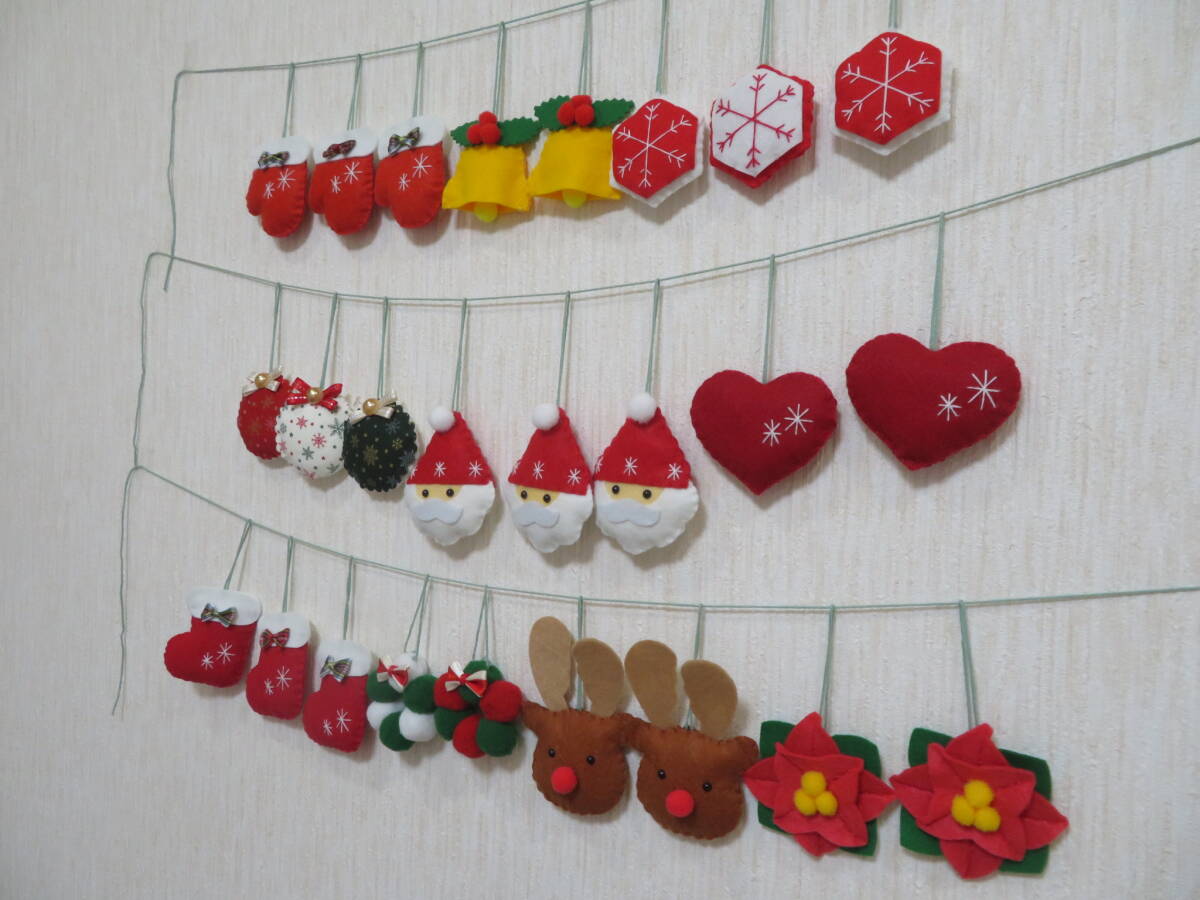 Yahoo!オークション - ハンドメイド フェルトミニオーナメント クリス...