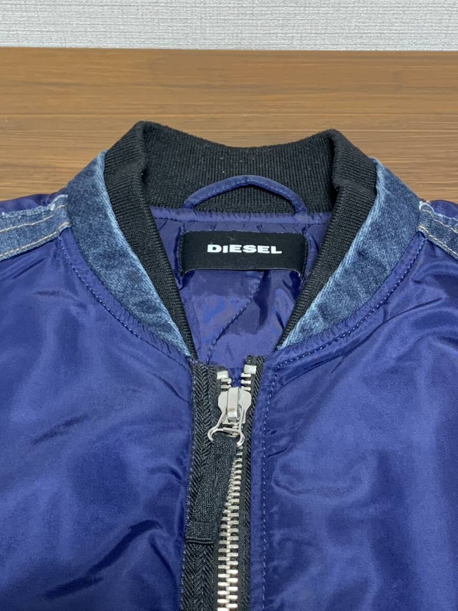 Yahoo!オークション - [DIESEL] MA-1 インディゴデニム切替 フライトボ...