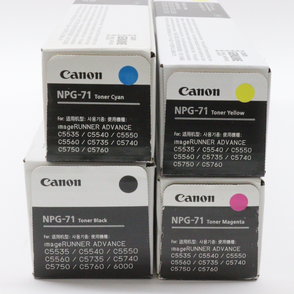 Yahoo!オークション - 未使用 純正 キャノン トナー NPG-71 4色セット ...