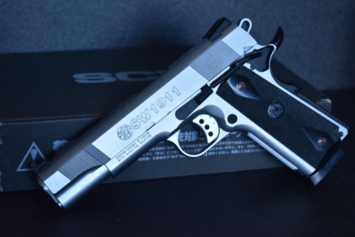 Yahoo!オークション - WA SCW S&W SW1911 シルバー HW ガスブローバッ...