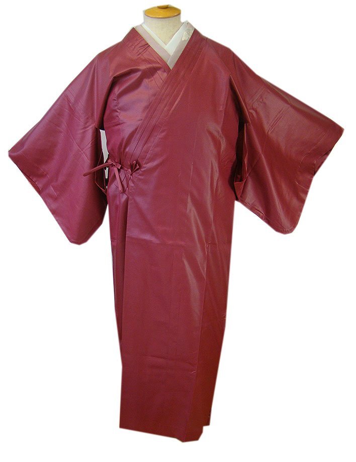 Yahoo!オークション - 時代屋 裄68.2cm 珍品 防寒用 真紅色 ロングコ...