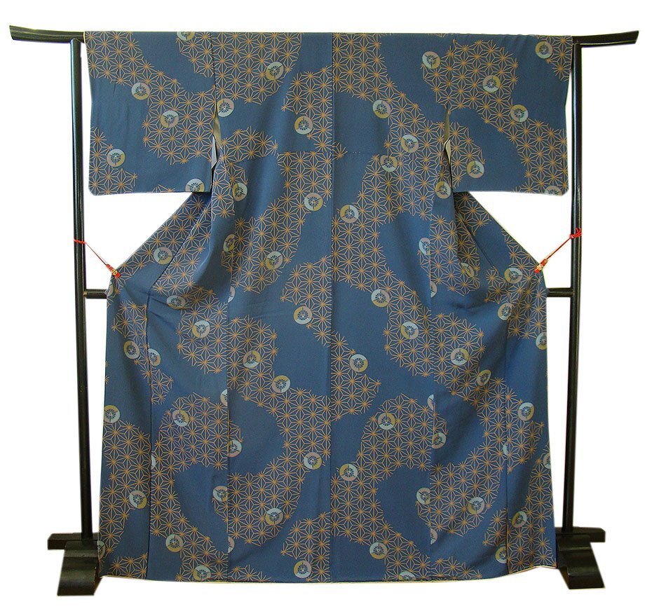 Yahoo!オークション - 時代屋 裄70.1cm ロング寸 縮緬地 お茶事 小紋...