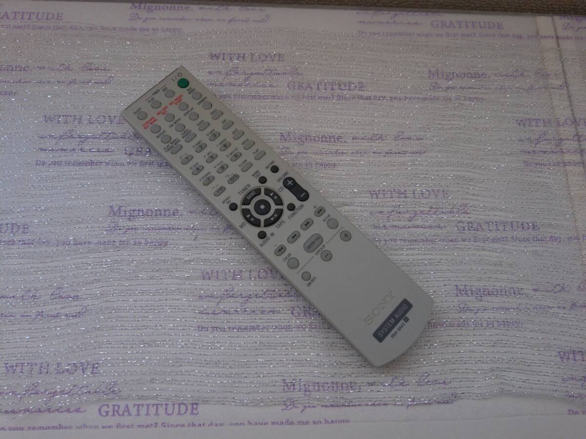 SONY/ソニー RM-SM3 CMT-M3用リモコン CD/MD/TAPE コンポ用 HCD-M3用 リモコン(リモコン)｜売買されたオークション情報、yahooの商品情報をアーカイブ公開 ...