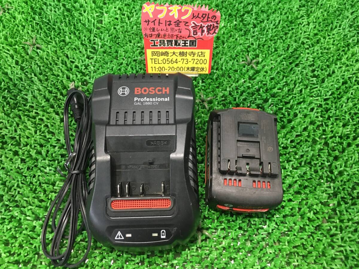 Yahoo!オークション - 【0907】BOSCH 18V6.0Aバッテリ×1 GAL1880CV充...