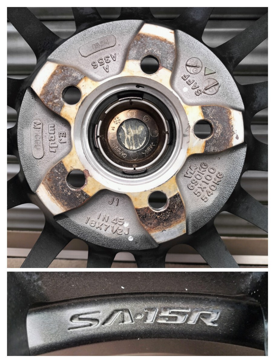Yahoo!オークション - WedsSport SA-15R 18インチ 7.5J +45 5H PCD100 ...