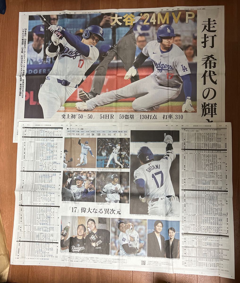 Yahoo!オークション - 大谷翔平 2年連続MVP DH専任史上初 満票 スポー...