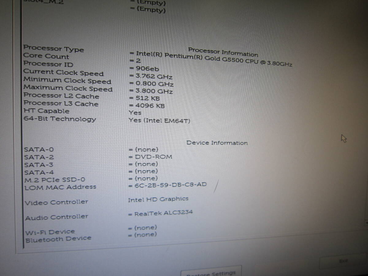 Yahoo!オークション - 3019 DELL OptiPlex 5060 Pentium Gold G5500 HD...