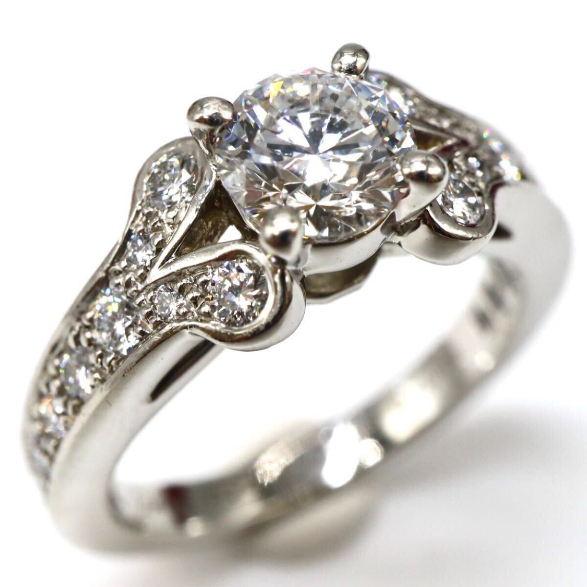 1円〜 高品質 Cartier カルティエ 箱/鑑定書/保証書付き Pt900 天然ダイヤモンドリング D 5.9g 約6.5号 diamond ring 指輪 FB5/FB9S628 ...