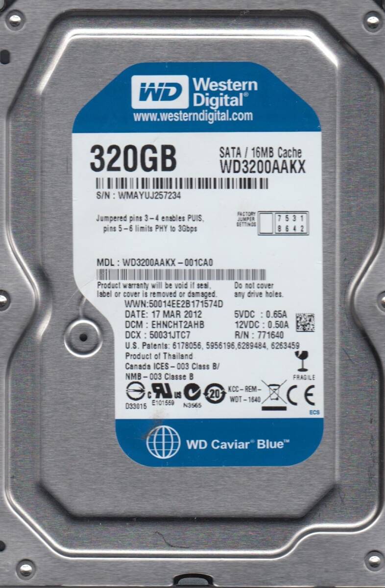Yahoo!オークション - wd3200aakx-001ca0 DCM ehncht2ahb Western Digi...