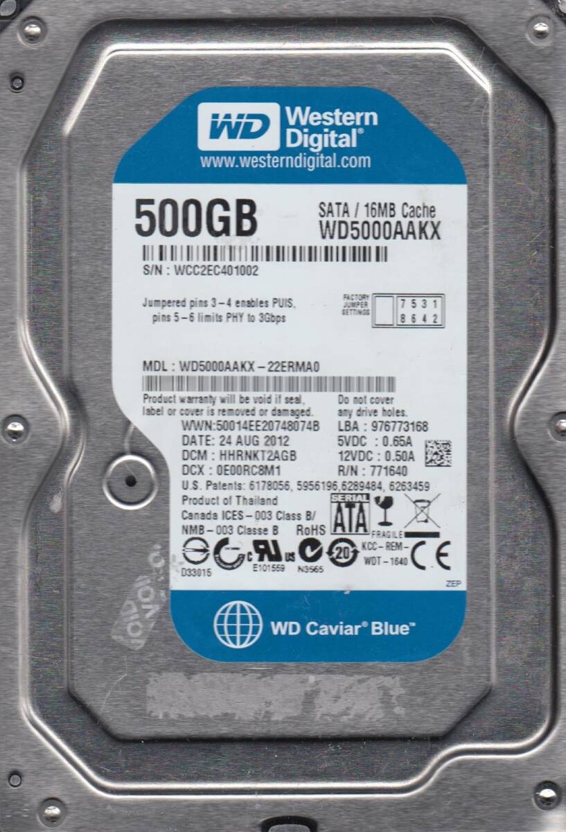 Yahoo!オークション - wd5000aakx-22erma0 DCM hhrnkt2agb Westernデジ...