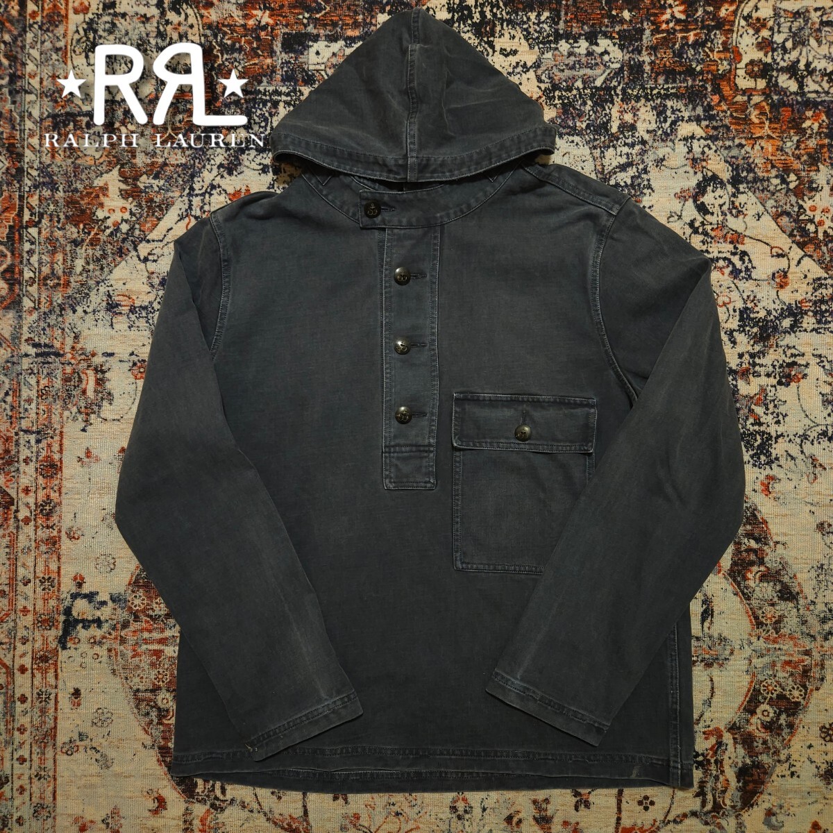 Yahoo!オークション - 【逸品】 RRL Pullover Smock Jacket 【L】 プル...