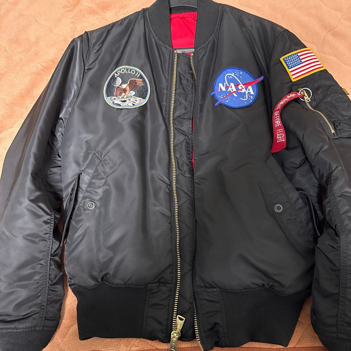 Yahoo!オークション - ALPHA フライトジャケット アルファ ブラック ジ...