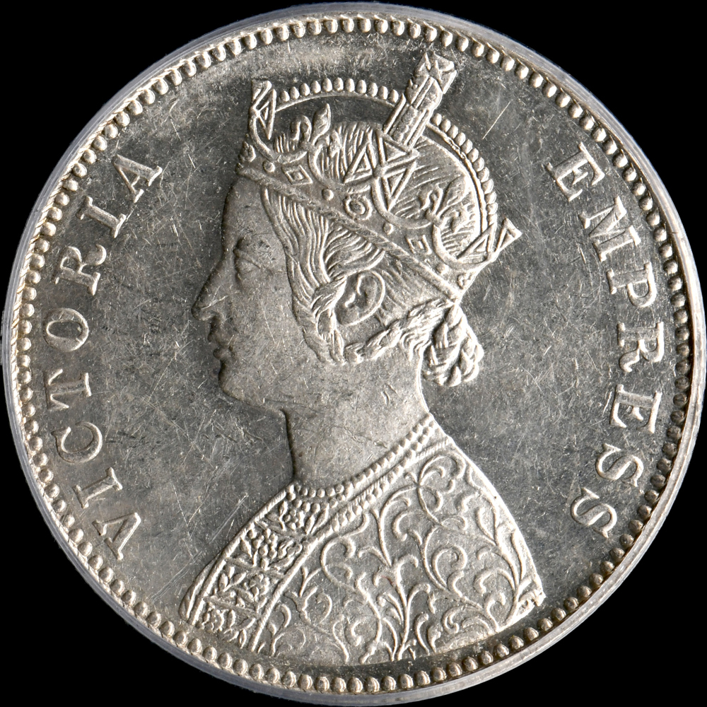 Yahoo!オークション - 土終 【GBCA MS62】1885-B インド RUPEE銀貨 未...