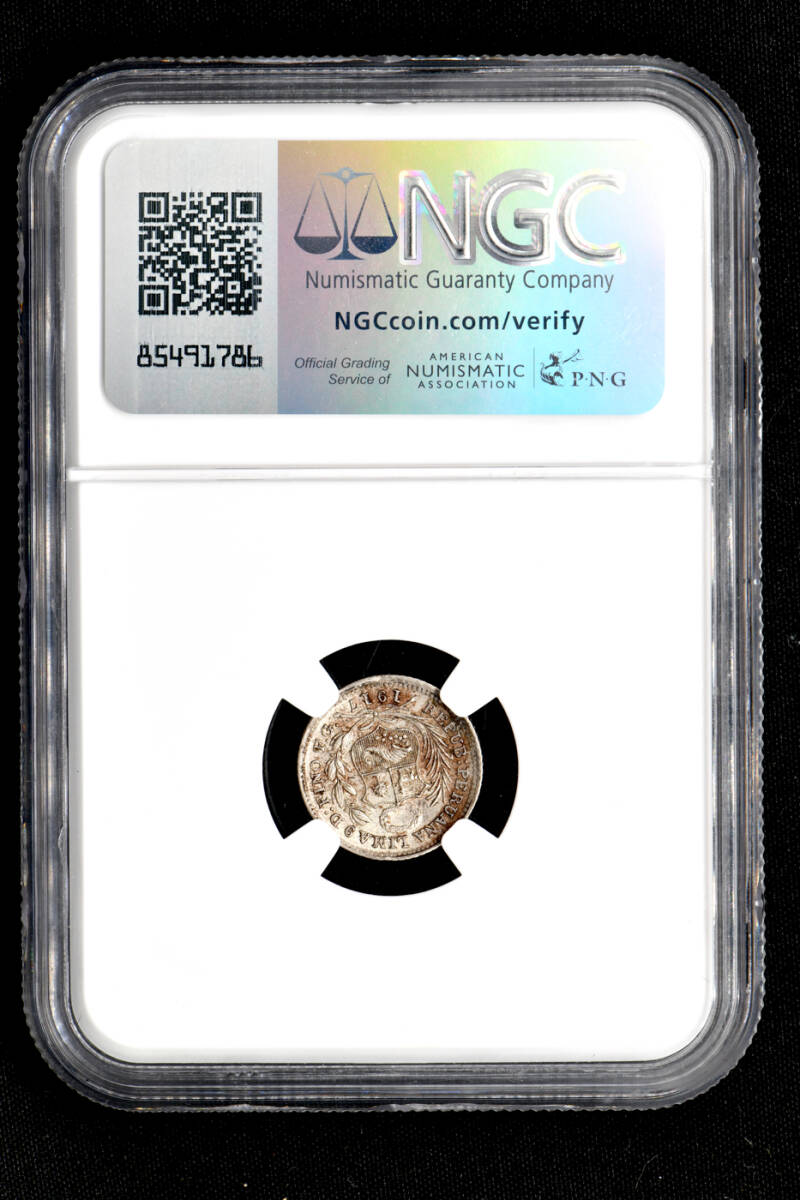 Yahoo!オークション - 土終 【NGC AU55】1917FG ペルー 1/2D銀貨 極美...