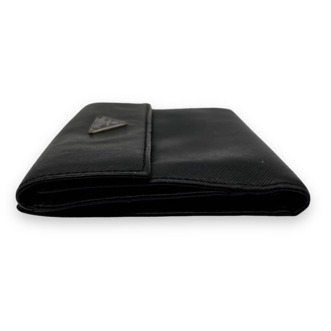 PRADA プラダ 二つ折り 財布 リボン 黒 - 二つ折り財布(小銭 PRADA プラダ 二つ折り 財布 リボン 黒 - 二つ折り財布(小銭