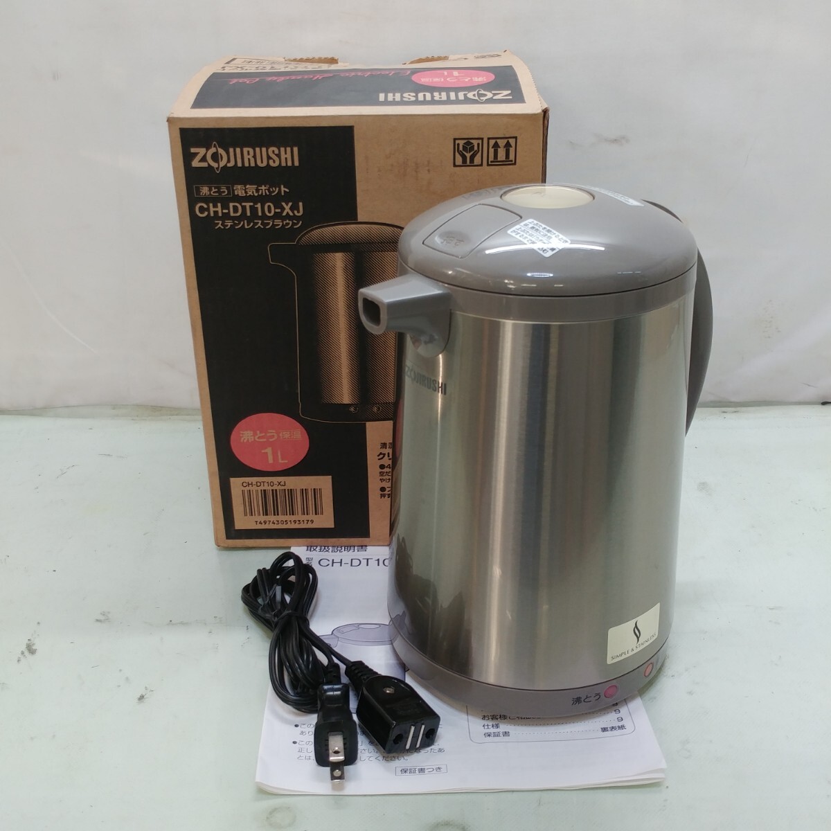 Yahoo!オークション - 象印/ZOUJIRUSHI 沸とう電気ポット 1.0L CH-DT10...