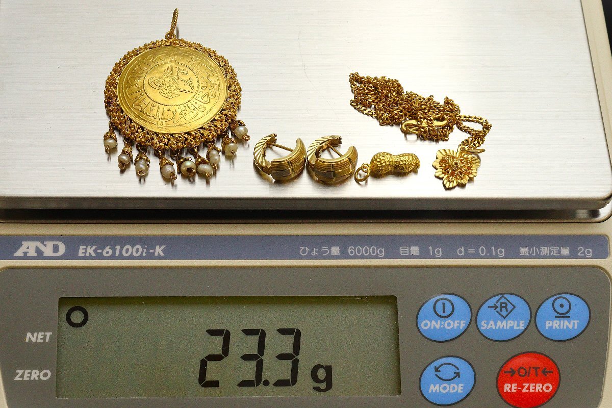 Yahoo!オークション - おたからや K18～K24刻印ジュエリー4点《約23.3g...