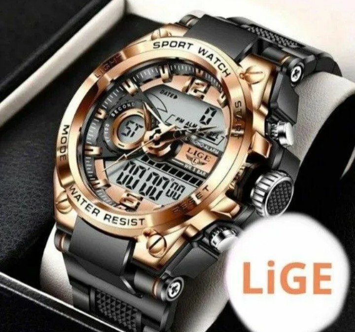 Yahoo!オークション - LIGE スポーツデュアルウォッチ 50m防水メンズ腕...