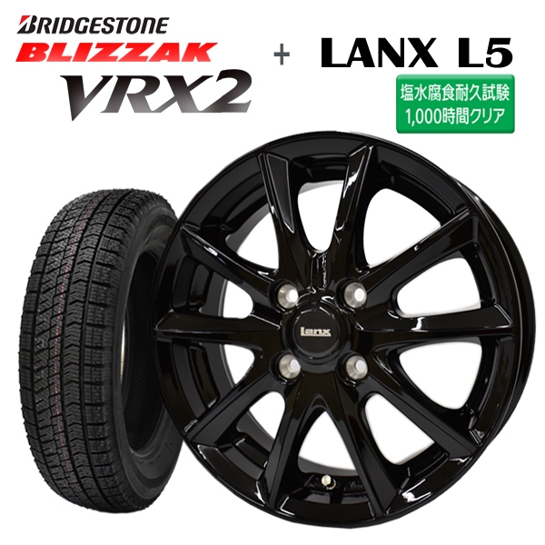 Yahoo!オークション - 2024年製 VRX2 155/65R14 75Q+ LANX L5 ブラック...