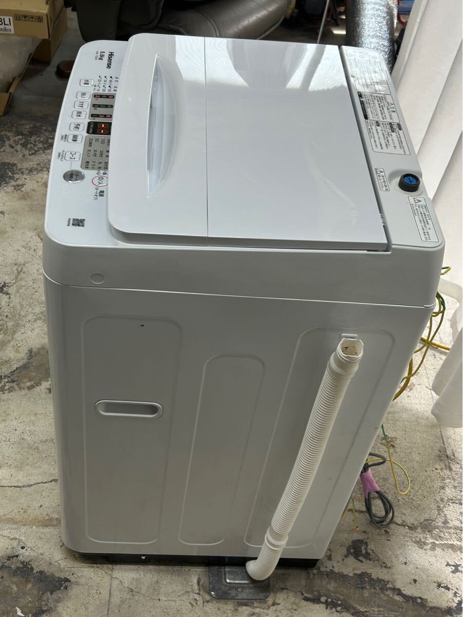 Hisense HW-T55H 全自動電気洗濯機 5.5kg 2023年製 動作品 京都市山科区発〜 洗濯機一般