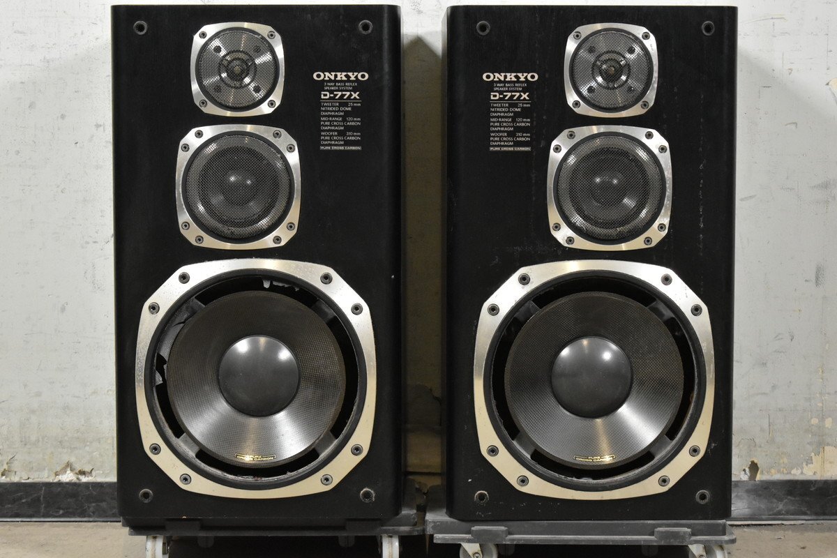 Yahoo!オークション - ONKYO オンキョー スピーカー ペア D-77X 法人...