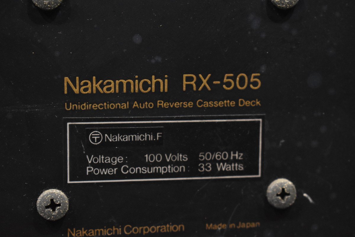 Yahoo!オークション - Nakamichi ナカミチ カセットデッキ RX-505