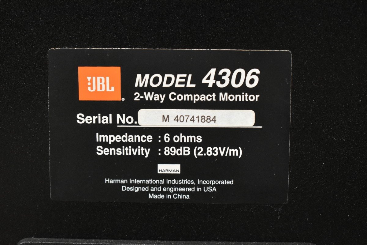 Yahoo!オークション - JBL 2wayモニター スピーカー ペア 4306