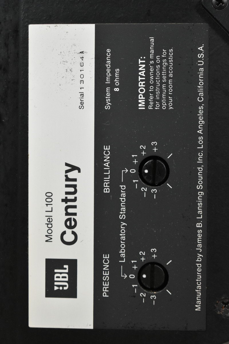 Yahoo!オークション - JBL スピーカー ペア L100 Century