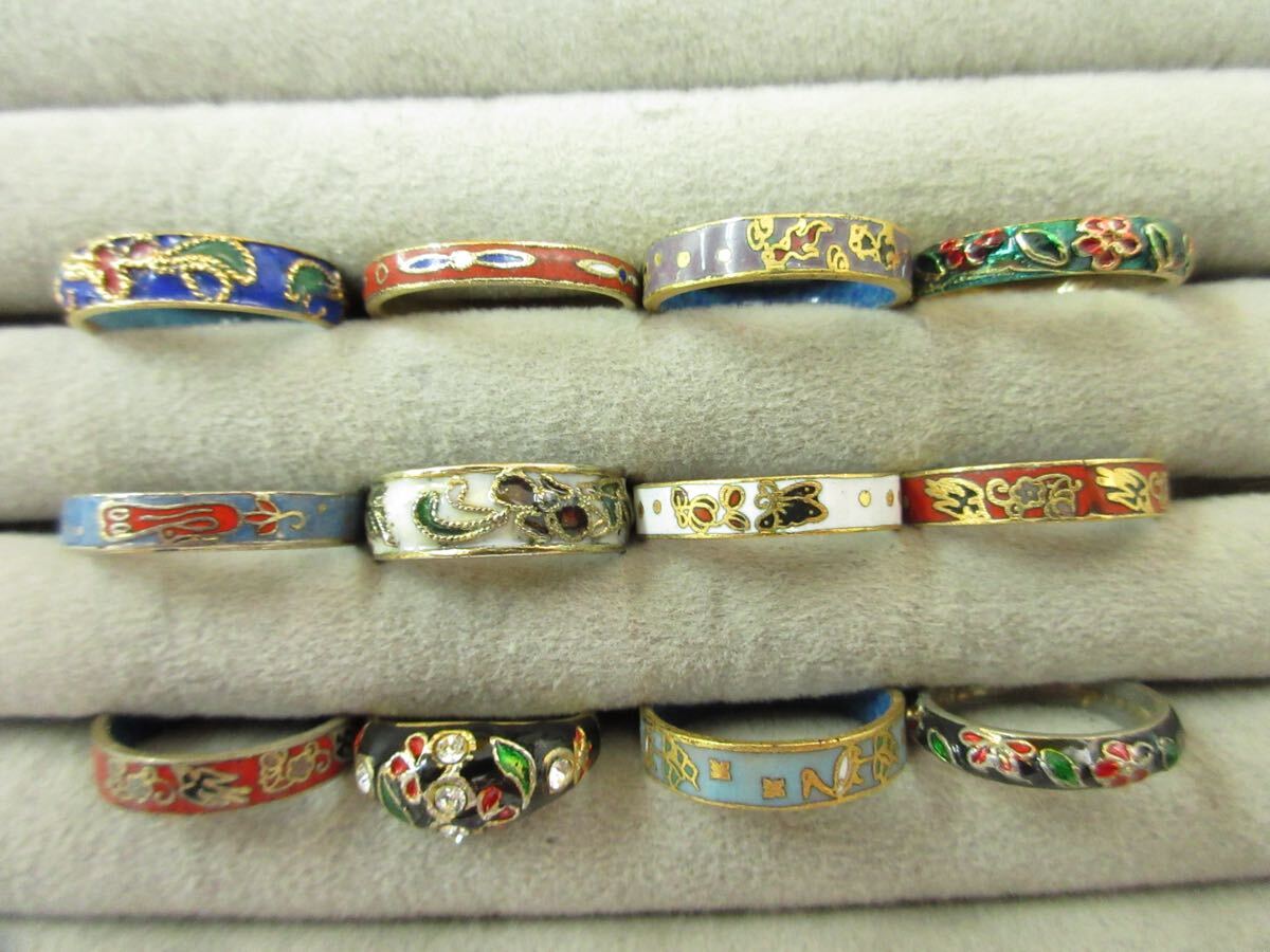 Yahoo!オークション - 【C79】焼き物 焼き物系 七宝焼 指輪 リング ヴ...