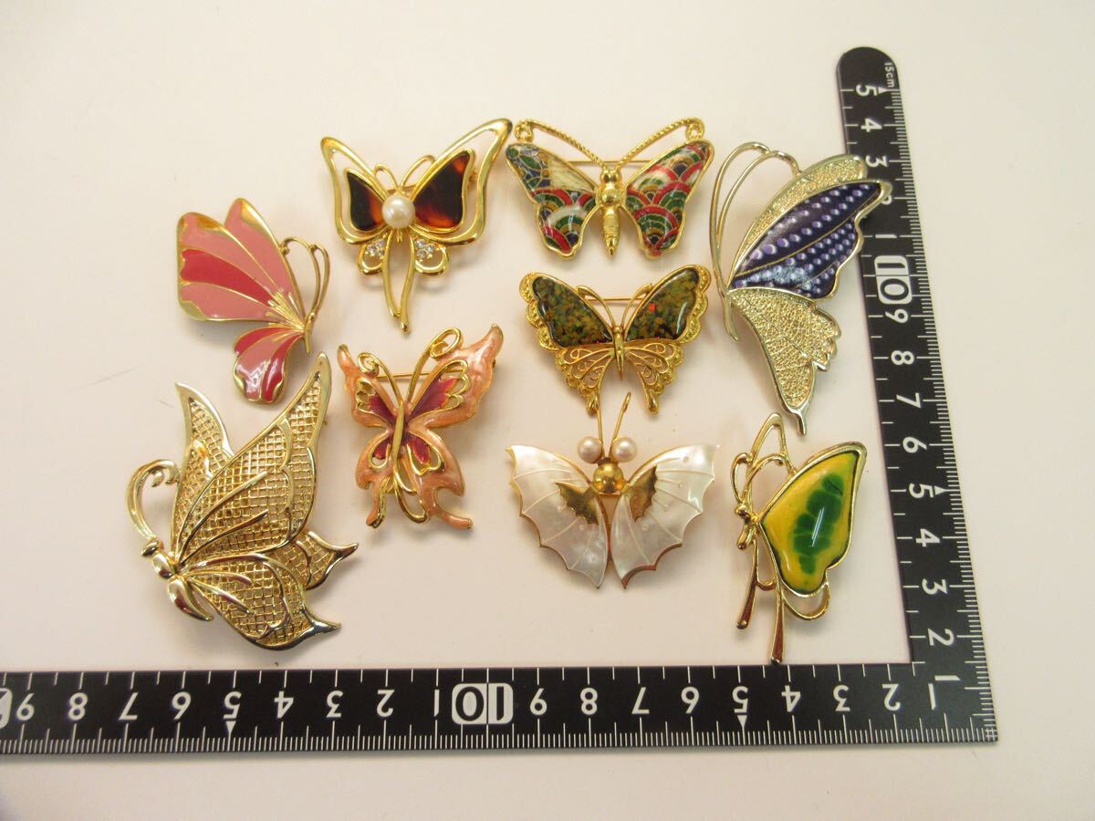 Yahoo!オークション - 【C43】ヴィンテージ ビンテージ ブローチ 蝶 蝶...