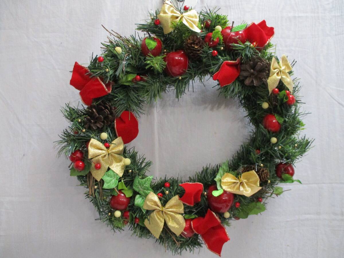 X’mas 大きなクリスマス リース 赤系 φ46 ㎝(クリスマスリース)｜売買されたオークション情報、yahooの商品情報をアーカイブ公開 - オークファン（aucfan.com）