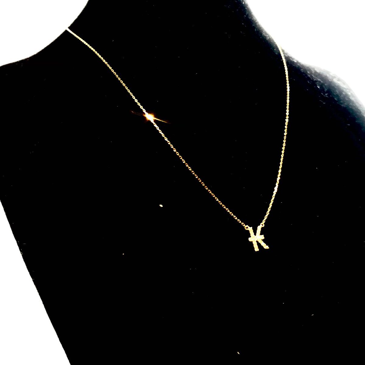 Yahoo!オークション - AHKAH アーカー イニシャル K ネックレス K18 D0...