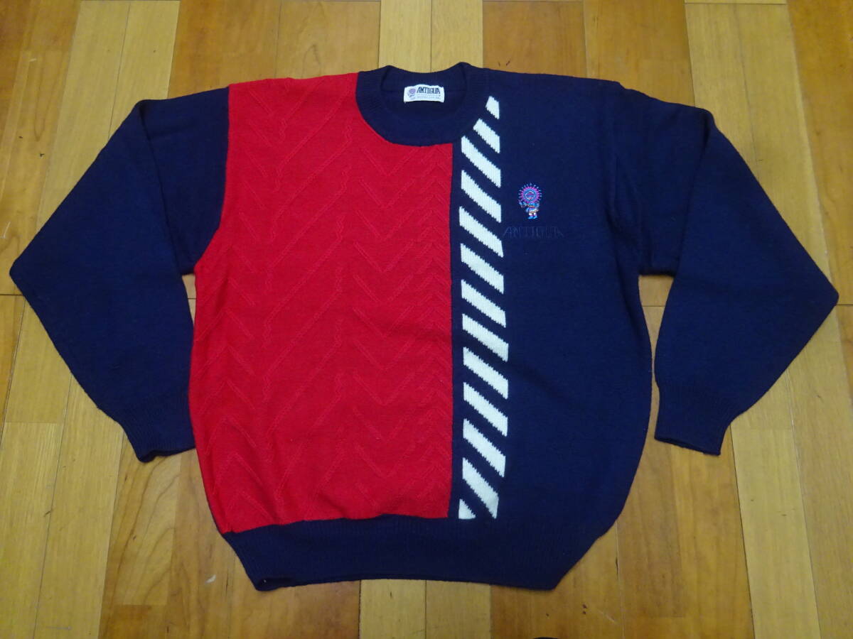 Yahoo!オークション - Q-140 ANTIGUA ウールニット セーター サイズLL