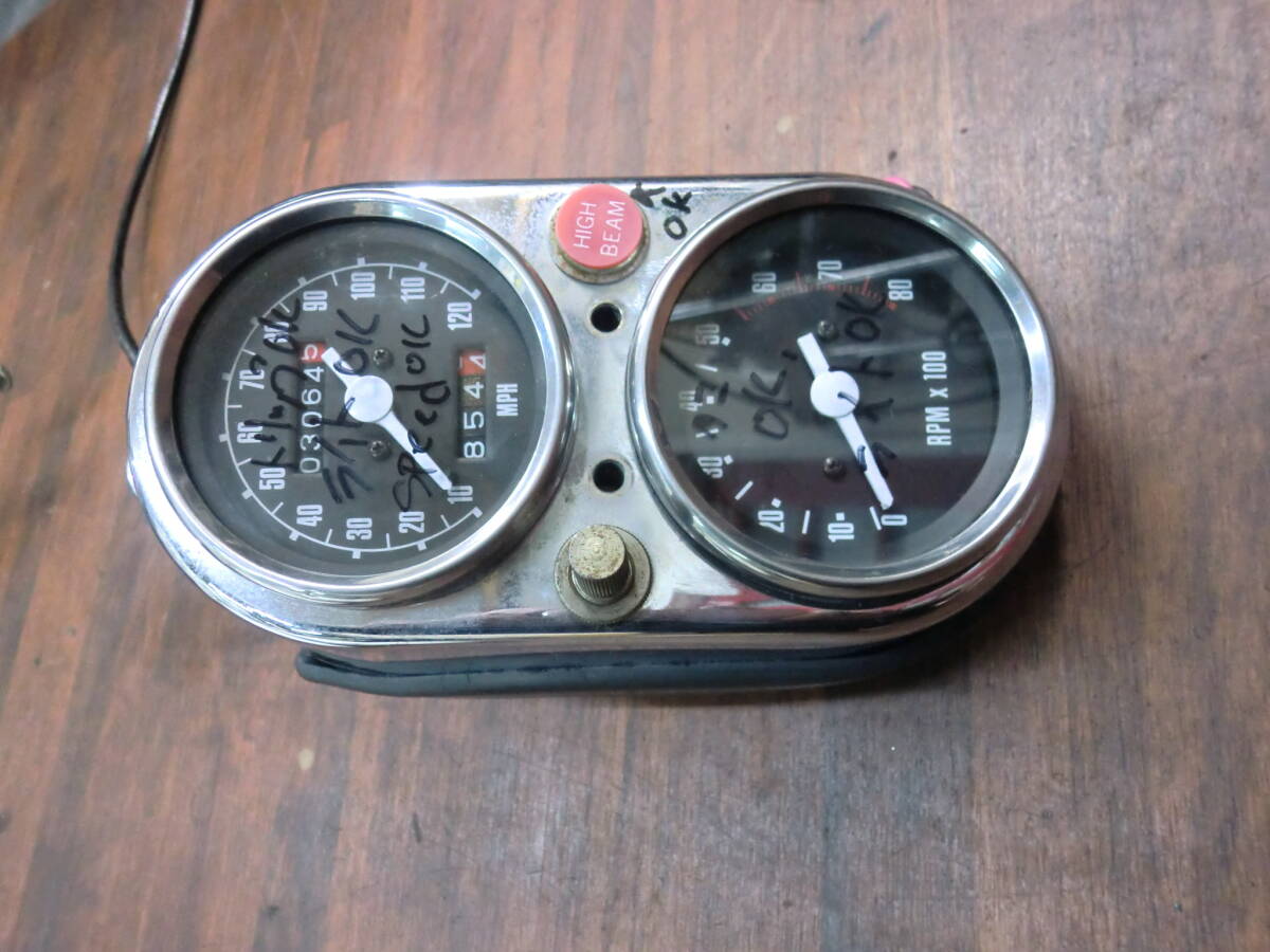 Yahoo!オークション - ショベル.FX.スピードメーター&タコメーター.ダ...