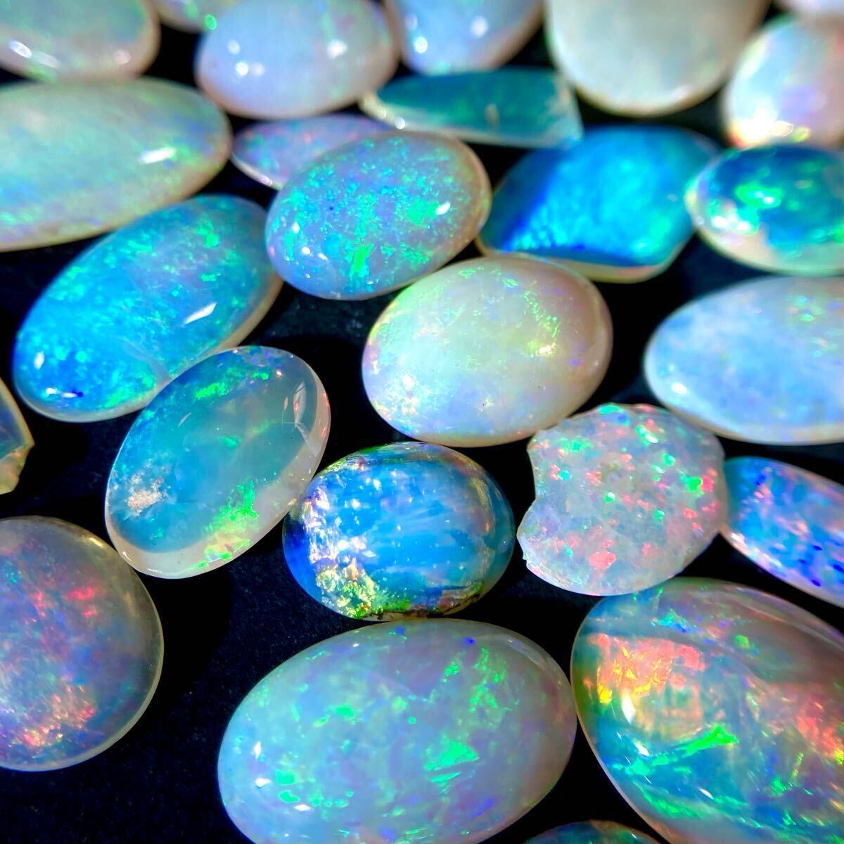 Yahoo!オークション - 遊色効果抜群 (天然オパールおまとめ84ct)n ルー...