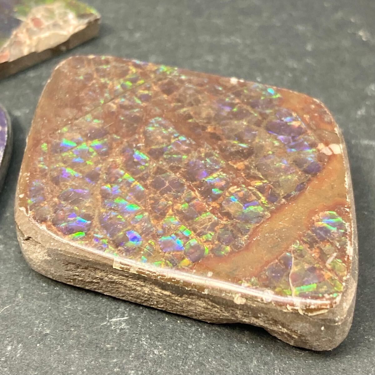 Yahoo!オークション - 1円〜 遊色効果 （天然アンモライトおまとめ296c...