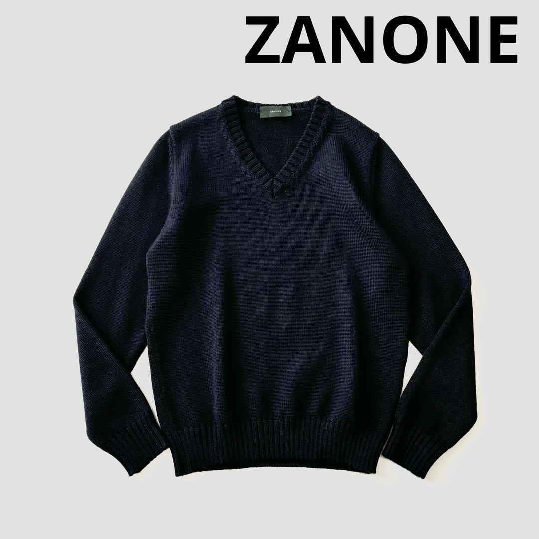 Yahoo!オークション - ZANONE ザノーネ ミドルゲージ Vネック ウール ...
