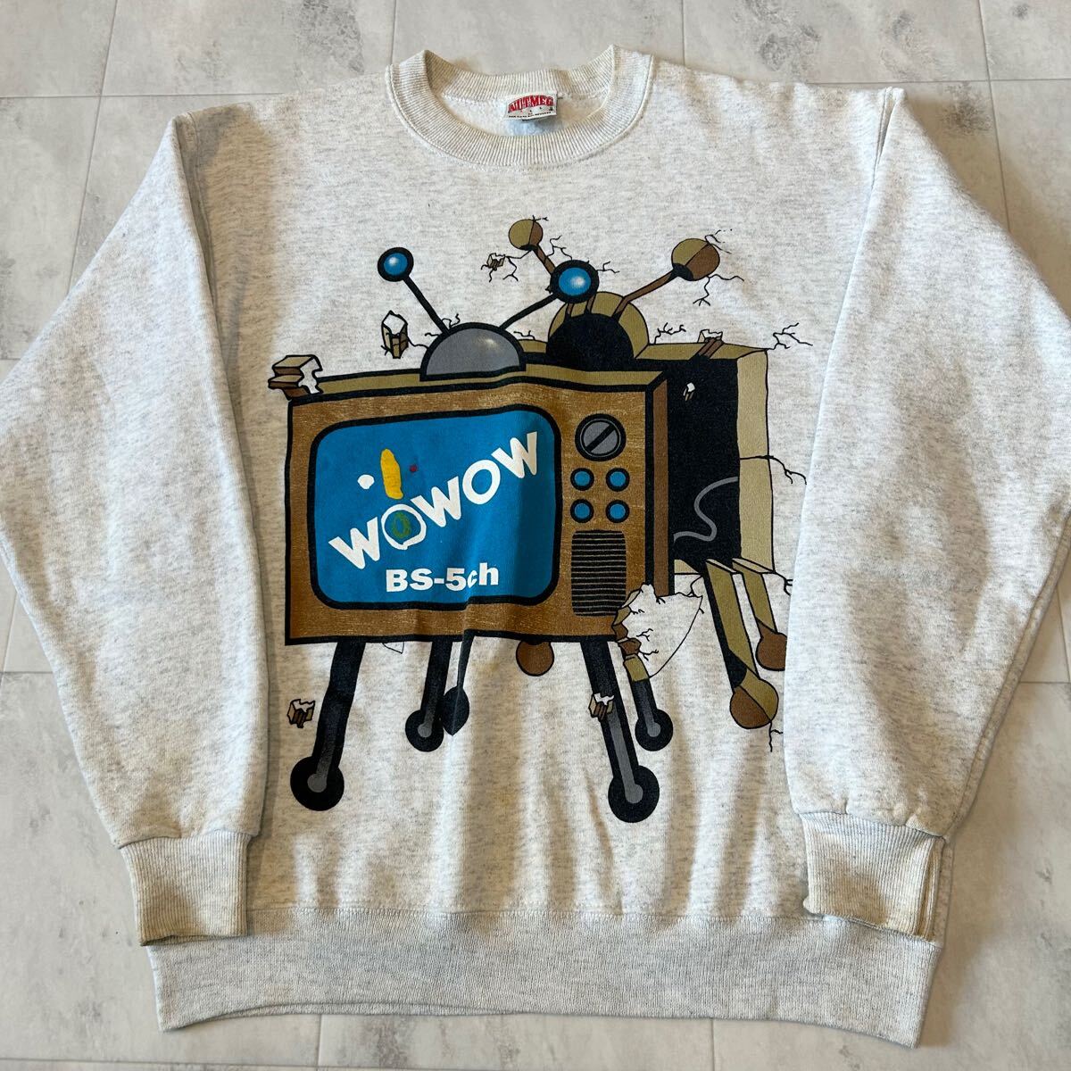 90s USA製 WOWOW BS-5ch NUTMEG MILLS 企業 プリント 裏起毛 ビンテージ スウェット トレーナー(Mサイズ)｜売買されたオークション情報、yahooの商品情報を ...