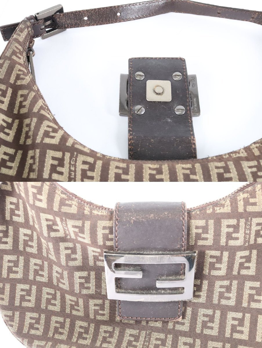 FENDI フェンディ ズッカ マンマバケット ハーフムーン ショルダーバッグ ハンドバッグ 手持ち 肩掛け キャンバス×レザー 0316-RY(ショルダーバッグ)｜売買されたオークション情報 ...