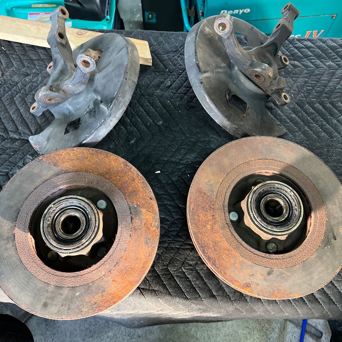 Yahoo!オークション - シルビア S13 5穴化 純正ナックル ロータ付き AB...