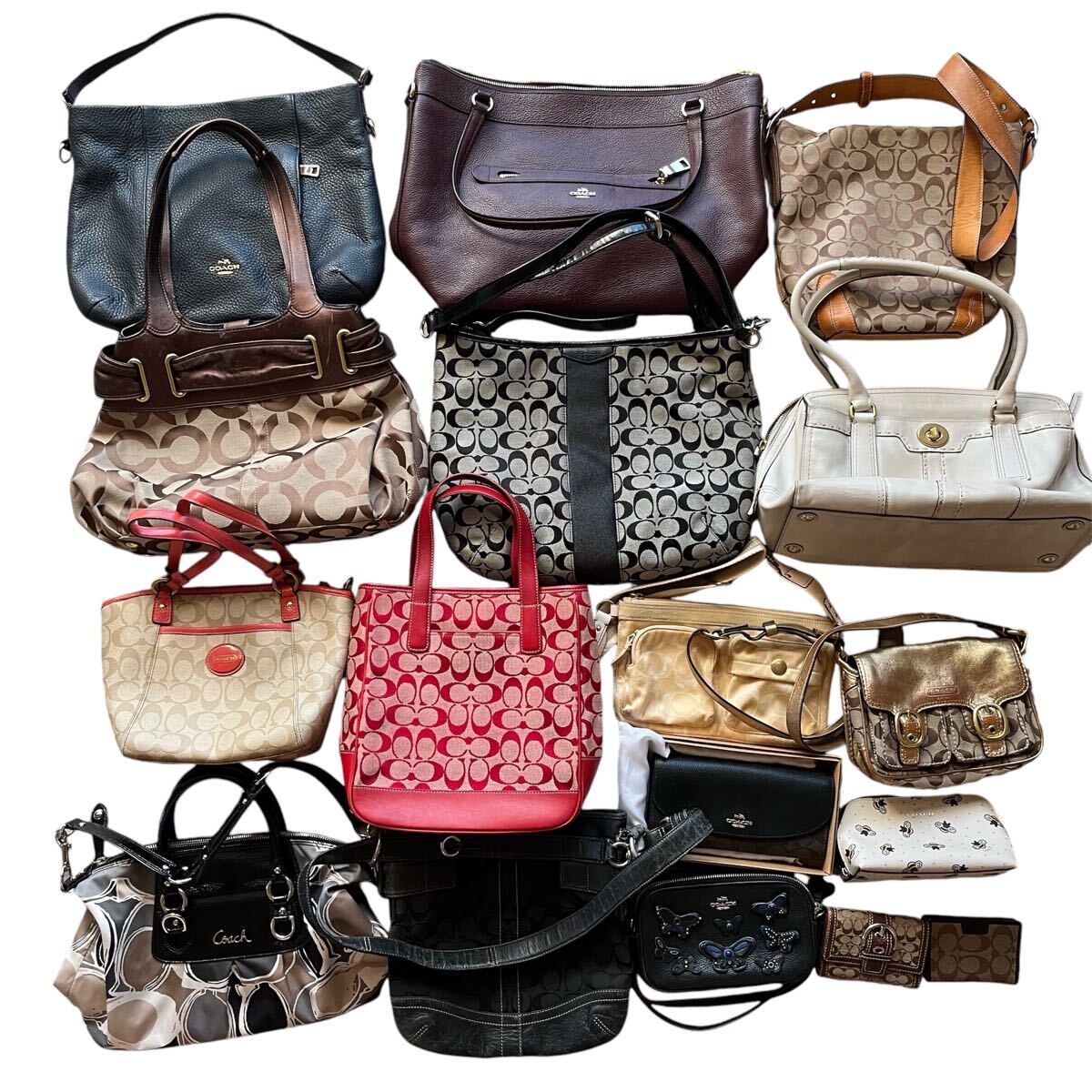 Yahoo!オークション - 1円 【64】coach コーチ ハンドバッグ ショルダ...