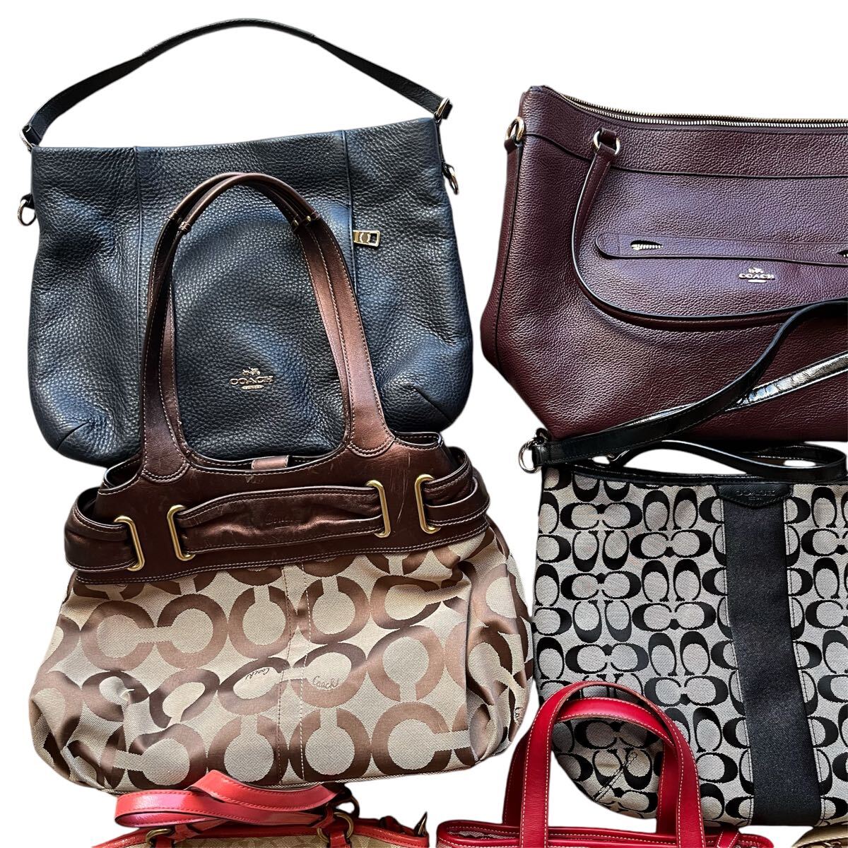 Yahoo!オークション - 1円 【64】coach コーチ ハンドバッグ ショルダ...